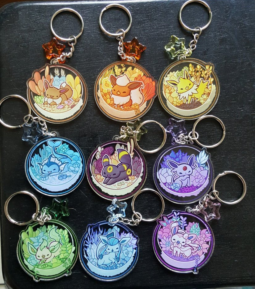 Eeveelution 2 in DOUBLE-SIDED Shiny Charm SETS - Etsy