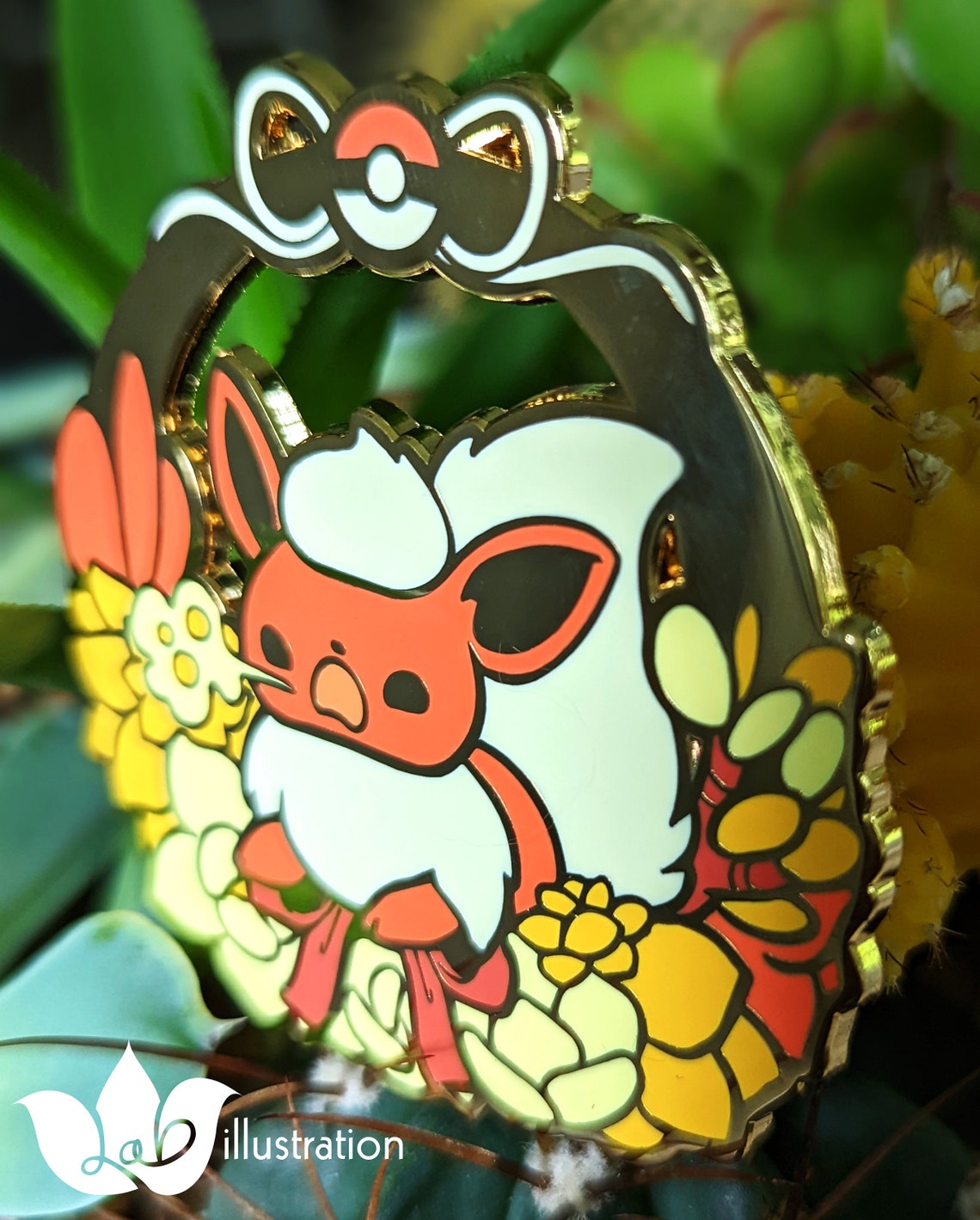 Flareon Succulent Wreath Hard Enamel Pin 2.5 - Etsy