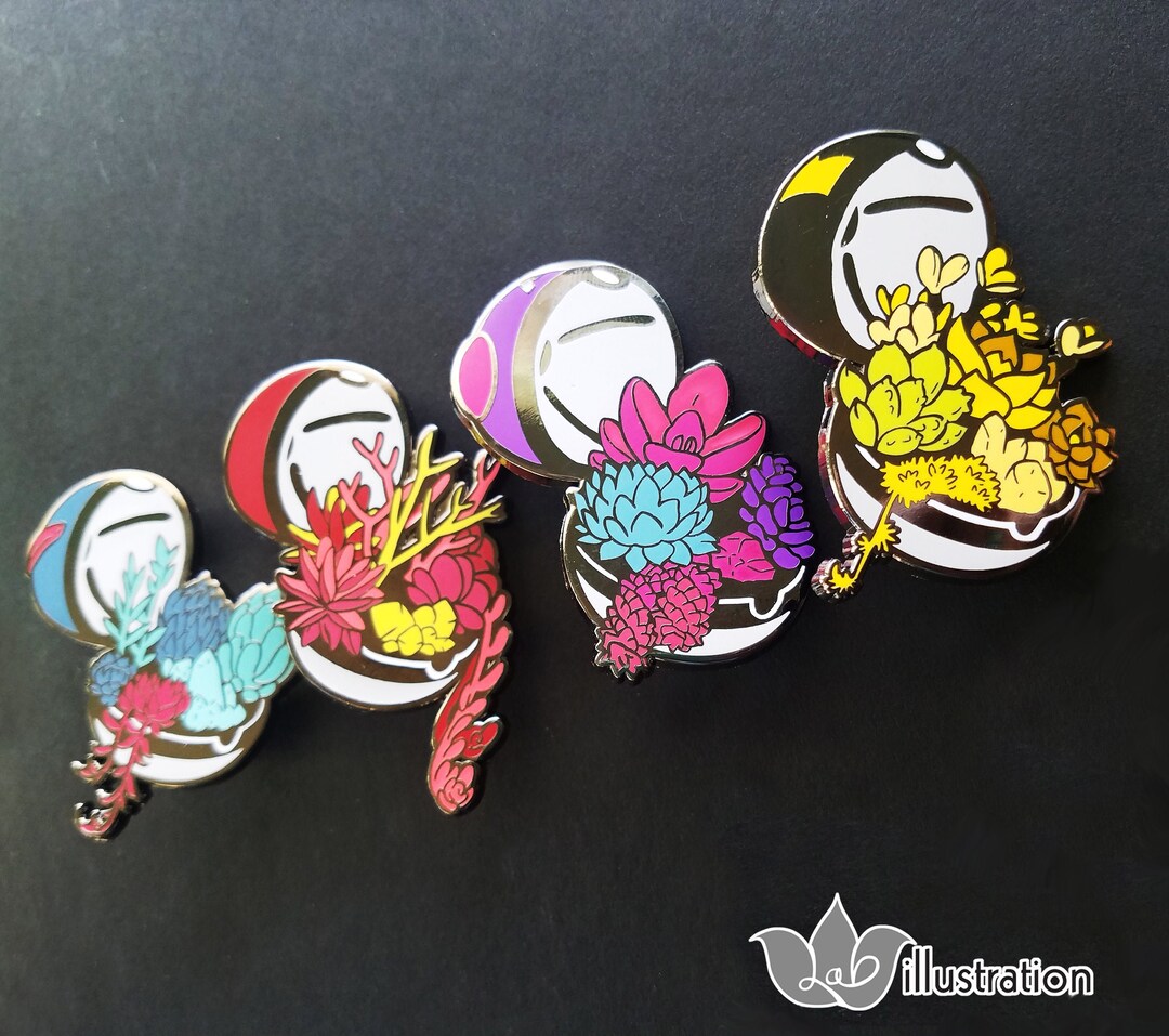 Pokeball Succlent Enamel Pins - Etsy