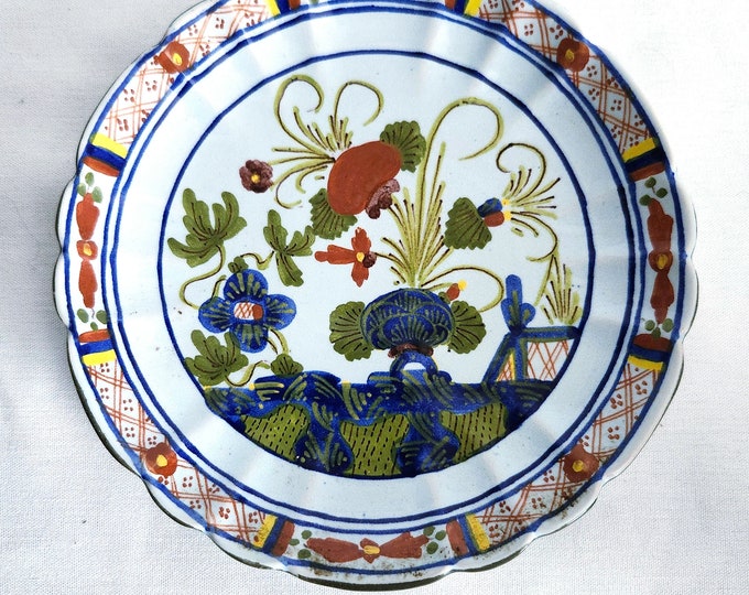 Vintage Majolica Garofano Ceramic Pottery Plate, 6-3/8". Hand-painted ...