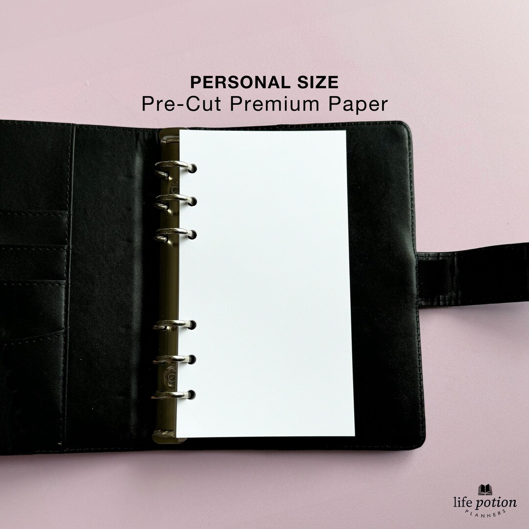 Personal Size Blank Planner Paper, 120 GSM, Pre-cut Sheets for ...