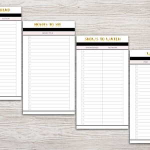 Planner Printable Fun Lists Books to Read Wish List - Etsy