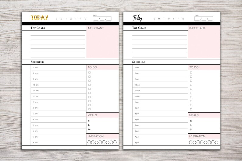 A5 Planner Printable Daily Inserts With Schedule and to Do - Etsy