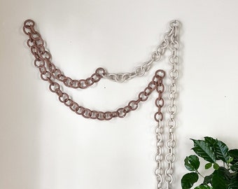 Made to Order-ceramic Link Chain Wall Hanging Stoneware Chain - Etsy