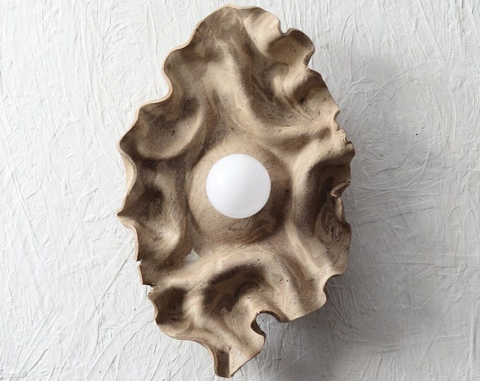 Made to Order - Stone Ceramic Wall Light, Ceramic Wall Sconce, Organic ...