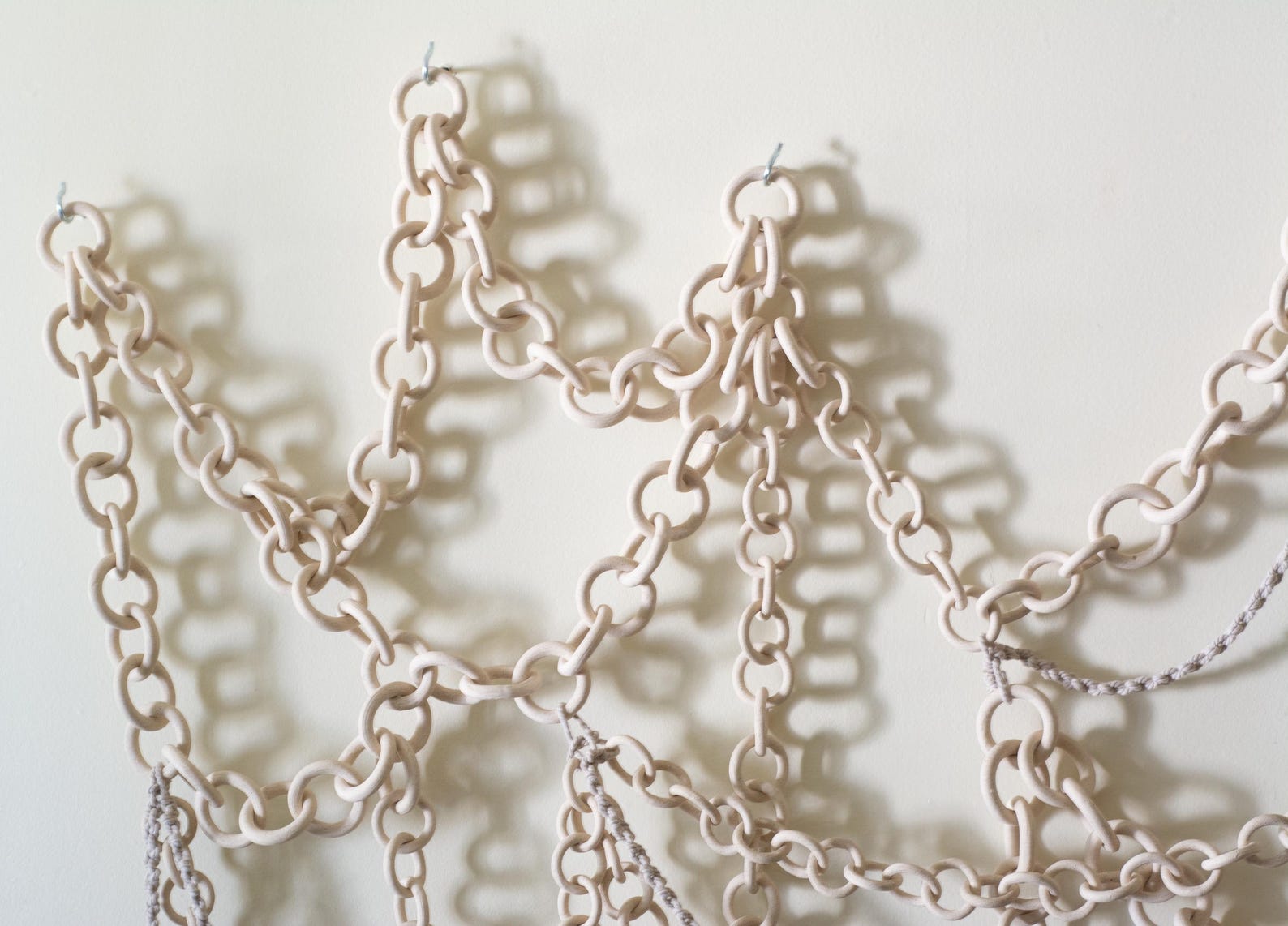 Boho Ceramic Link Chain Wall Sculpture: Organic Modern Stoneware Art - Etsy