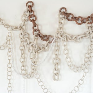 Made to Order Ceramic Link Chain Wall Hanging, Boho Ceramic Wall ...