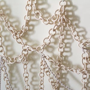 Boho Ceramic Link Chain Wall Sculpture: Organic Modern Stoneware Art - Etsy