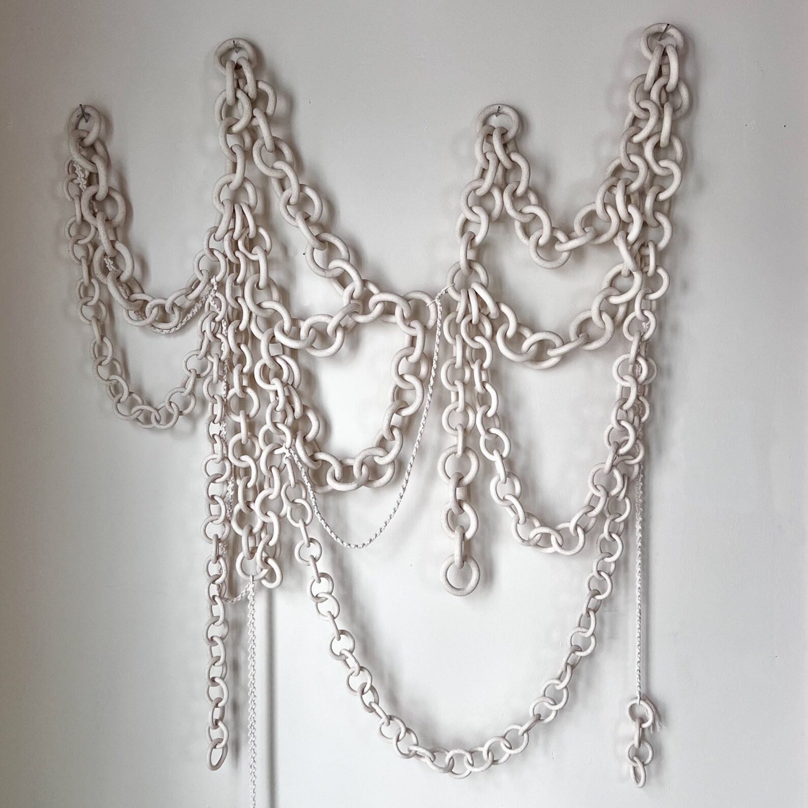 Made to Order Ceramic Chain Wall Sculpture: Organic Modern Stoneware ...