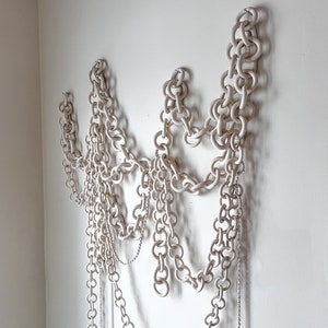 Made to Order Ceramic Chain Wall Sculpture: Organic Modern Stoneware ...