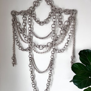 Made to Order - Ceramic Link Chain Wall Hanging, Stoneware Chain ...
