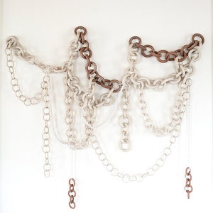 Made to Order Ceramic Link Chain Wall Hanging: Boho Wall Sculpture - Etsy