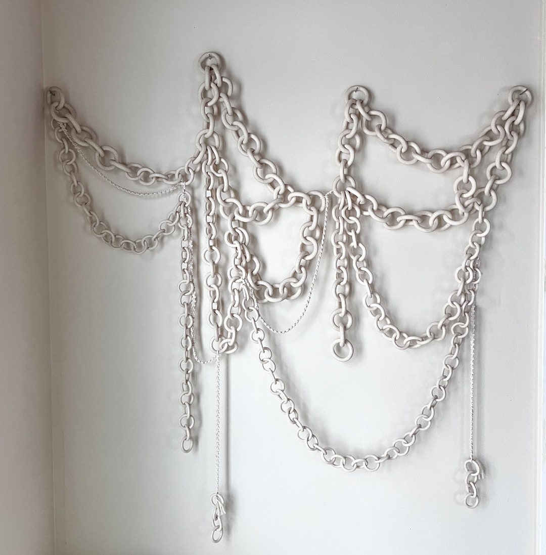 Made to Order Ceramic Chain Wall Sculpture: Organic Modern Stoneware ...