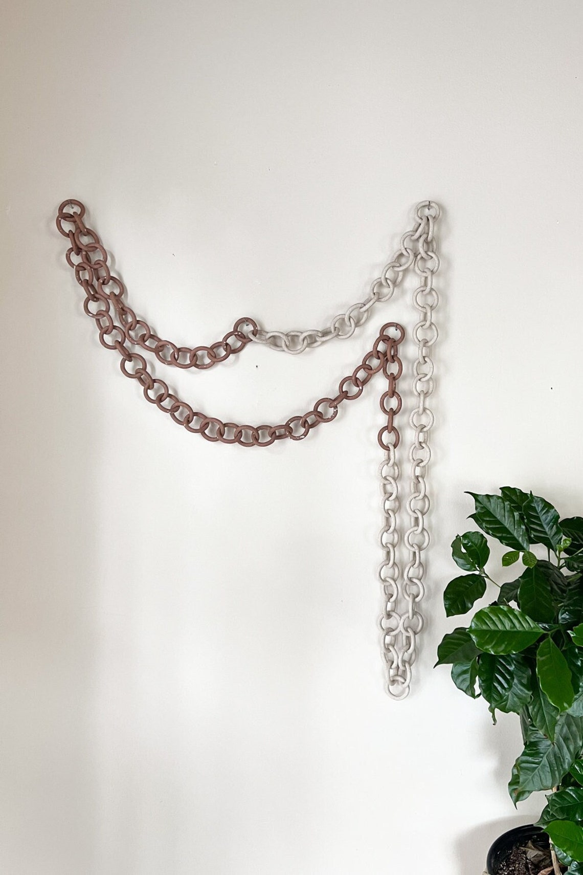 Made to Order Ceramic Link Chain Wall Hanging Stoneware - Etsy