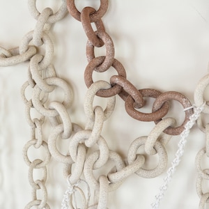 Made to Order Ceramic Link Chain Wall Hanging: Boho Wall Sculpture - Etsy
