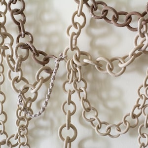 Made to Order Ceramic Link Chain Wall Hanging: Boho Wall Sculpture - Etsy