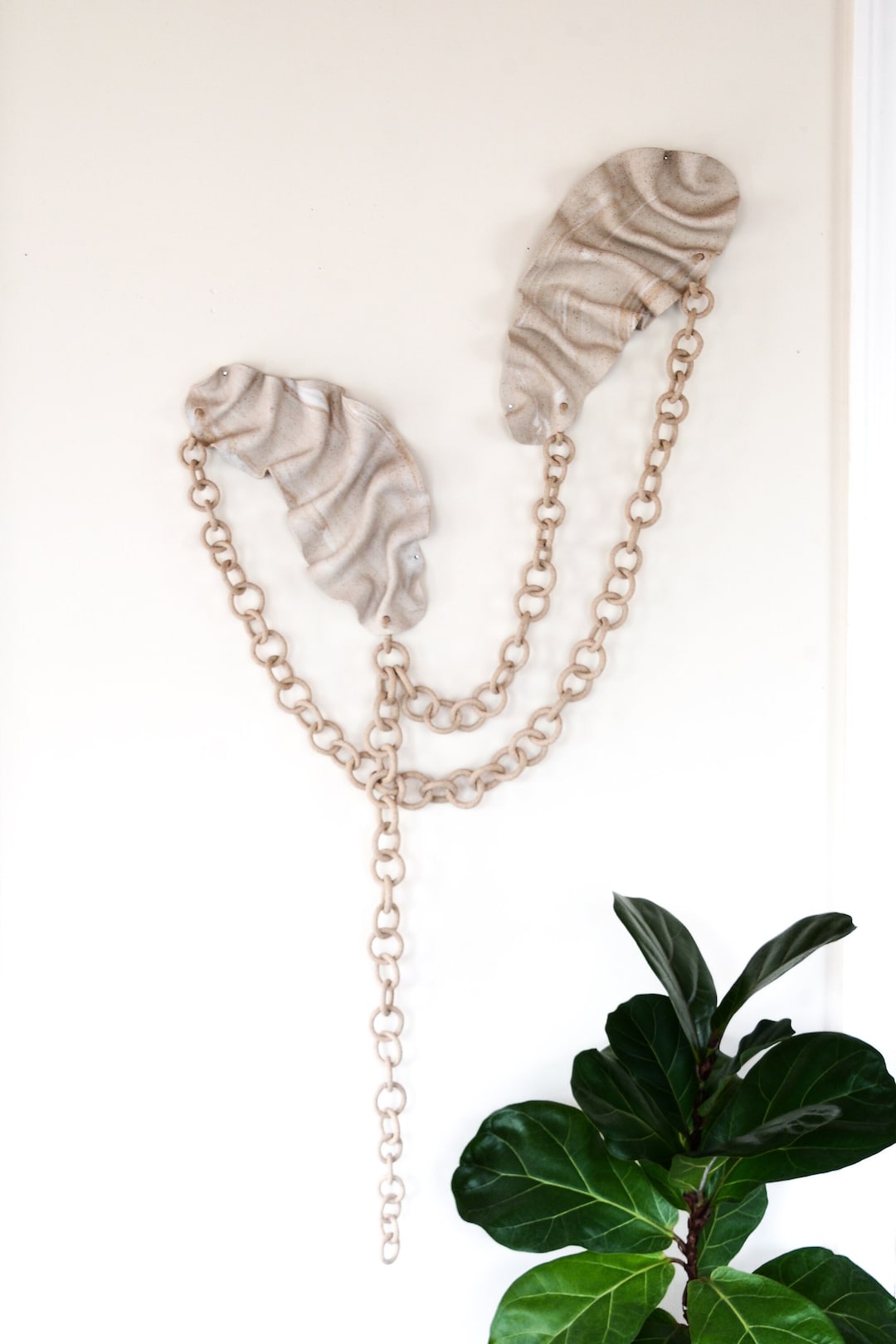 Made to Order - Ceramic Chain Wall Sculpture, Sculptural Ceramic Wall ...