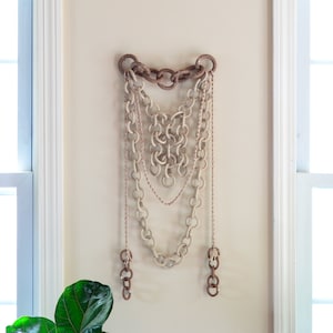 Made to Order-ceramic Link Chain Wall Hanging, Stoneware Chain ...