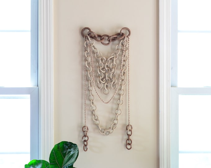 Made to Order-ceramic Link Chain Wall Hanging, Stoneware Chain ...
