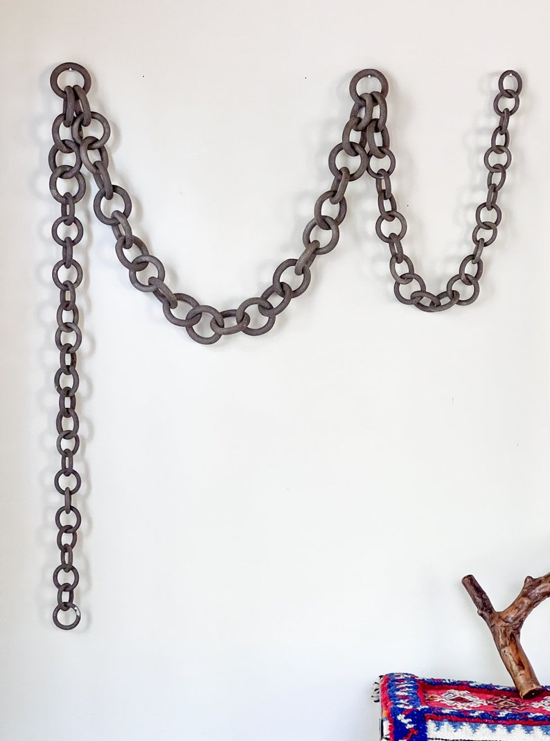Made to Order - Ceramic Link Chain Wall Hanging, Stoneware Chain ...