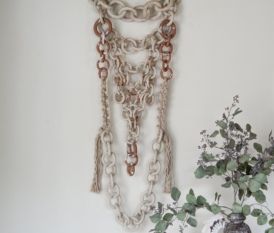 Made to Order | Ceramic Link Chain Wall Hanging, Stoneware Chain ...