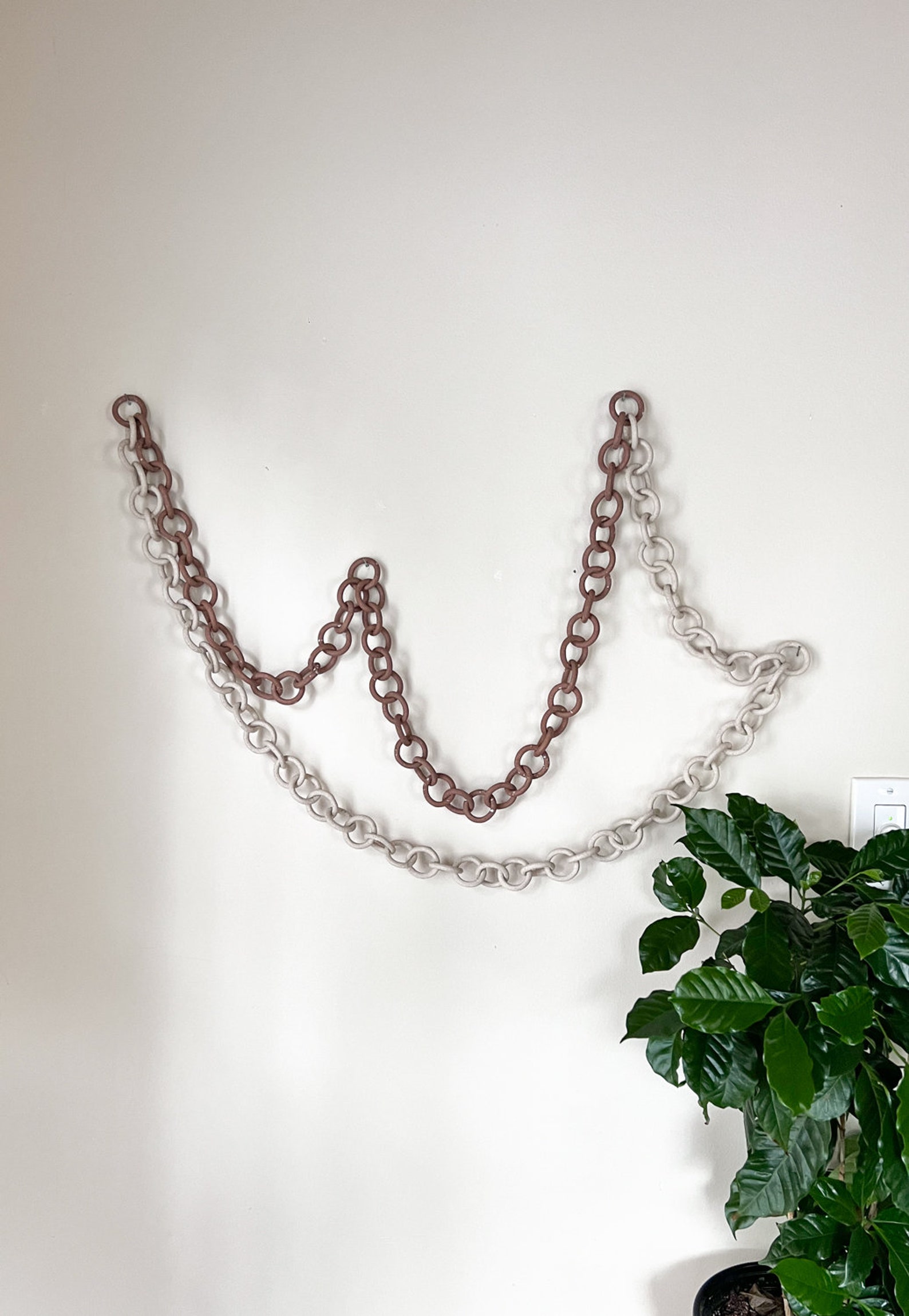 Made to Order Ceramic Link Chain Wall Hanging Stoneware - Etsy