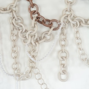 Made to Order Ceramic Link Chain Wall Hanging: Boho Wall Sculpture - Etsy