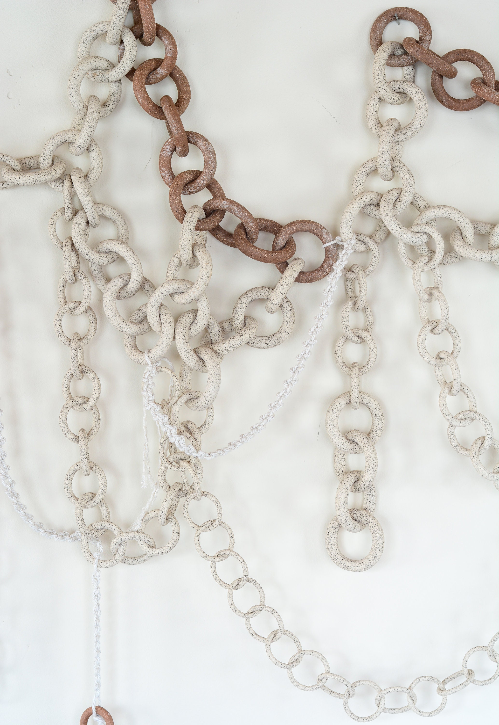 Made to Order Ceramic Link Chain Wall Hanging: Boho Wall Sculpture - Etsy