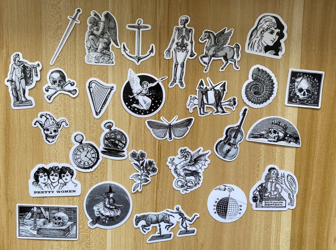 30 X Vintage Stickers Laminate or Vinyl Sticker Paper | Etsy