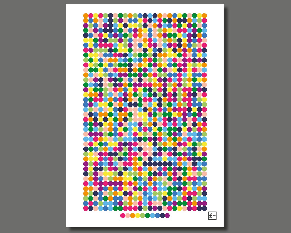 First 1000 Digits of Pi No. 1 [A4/A3 Size Fine Art Print] - Etsy