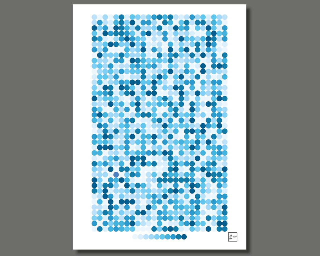 First 1000 Digits of Pi No. 4 [A4/A3 Size Fine Art Print] - Etsy