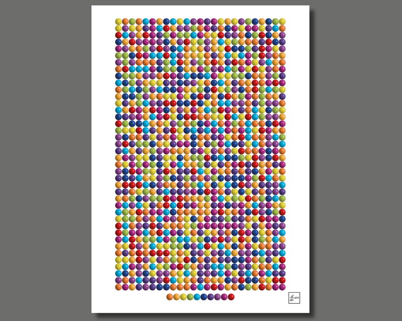 First 1000 Digits of Pi No. 2 (3D) [A4/A3 Size Fine Art Print] - Etsy