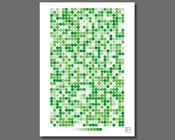 First 1000 Digits of Pi No. 5 A4/A3 Size Fine Art Print - Etsy