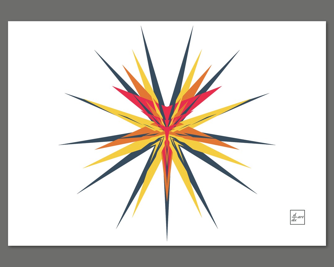 Fibonacci Star No. 2 [A4/A3 Size Fine Art Print] - Etsy