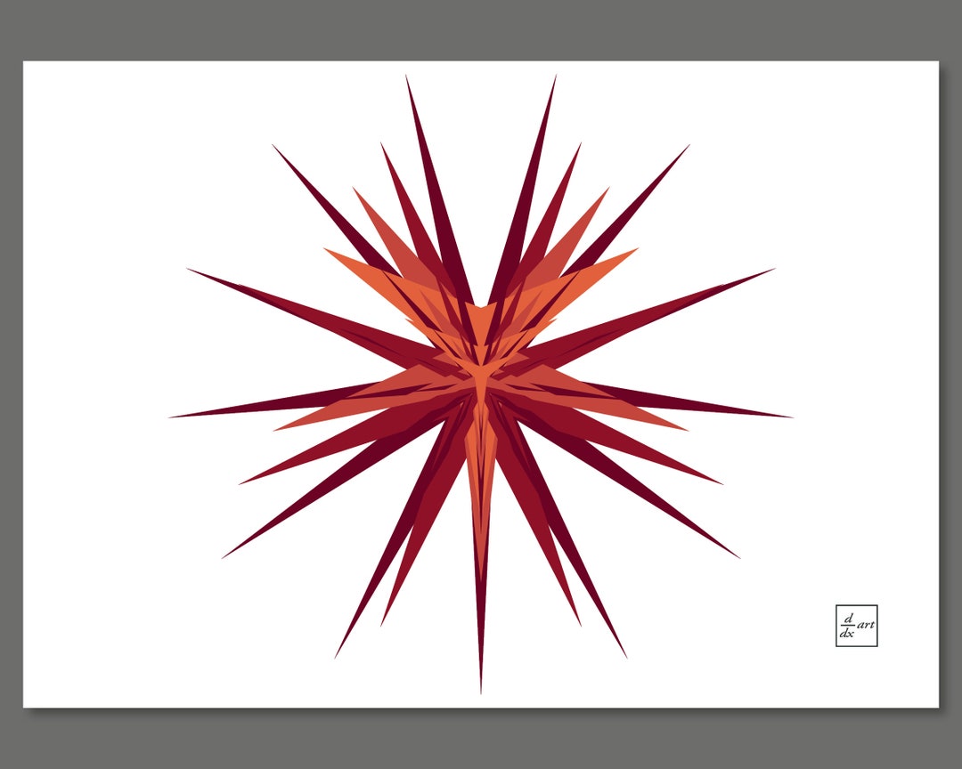 Fibonacci Star No. 3 [A4/A3 Size Fine Art Print] - Etsy