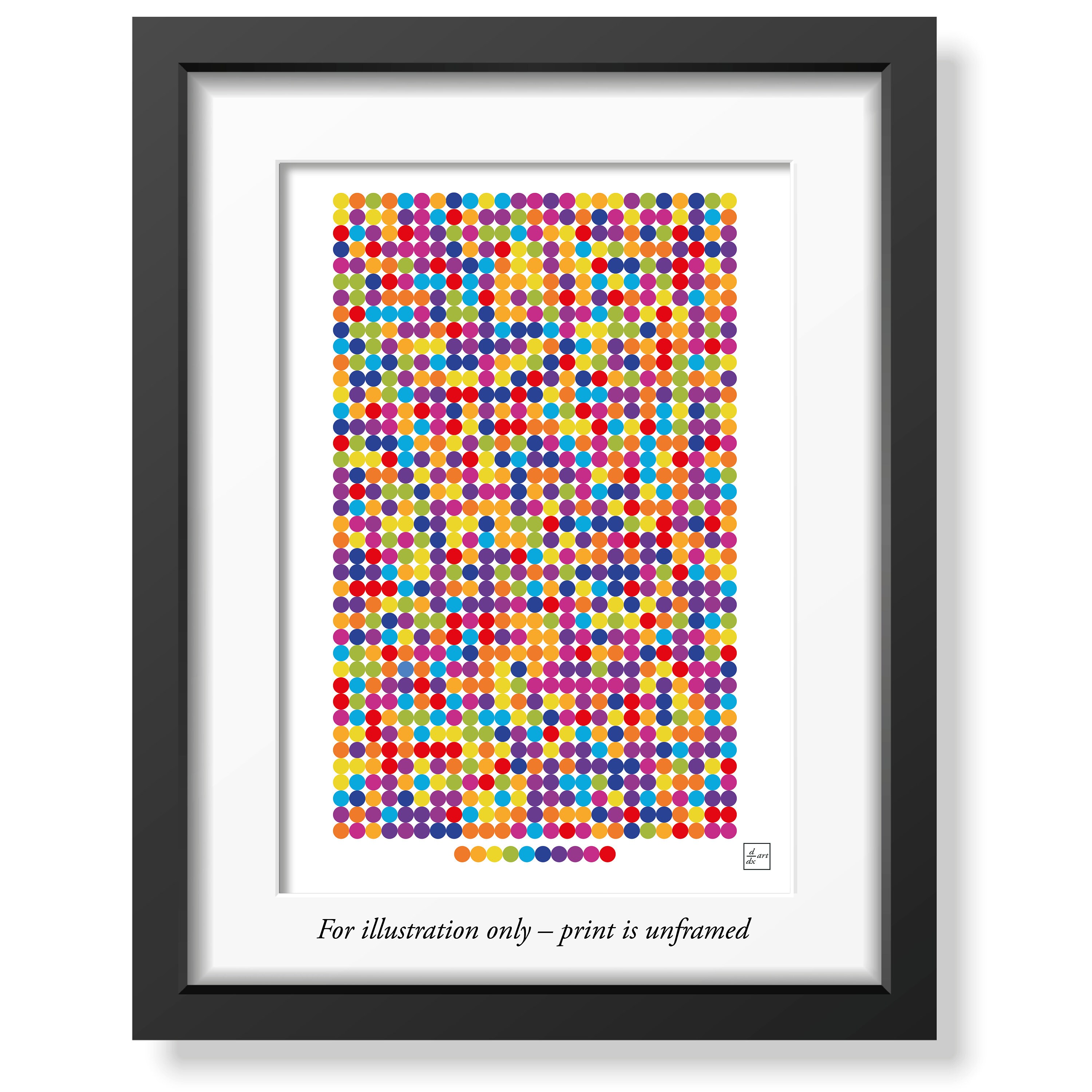First 1000 Digits of Pi No. 2 [A4/A3 Size Fine Art Print] - Etsy