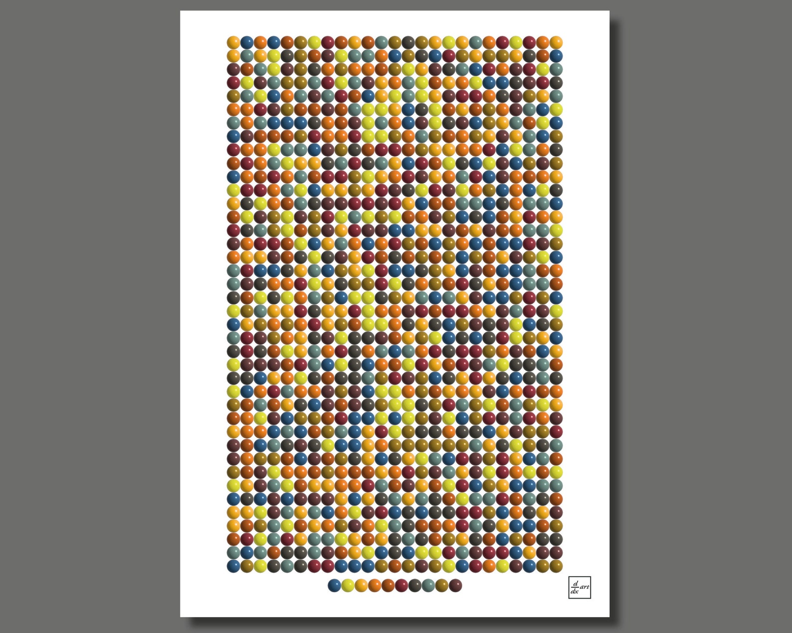 First 1000 Digits of Pi No. 3 (3D) [A4/A3 Size Fine Art Print] - Etsy