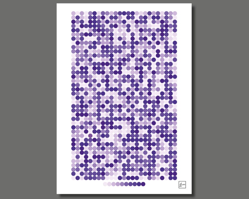 First 1000 Digits of Pi No. 6 [A4/A3 Size Fine Art Print] - Etsy UK
