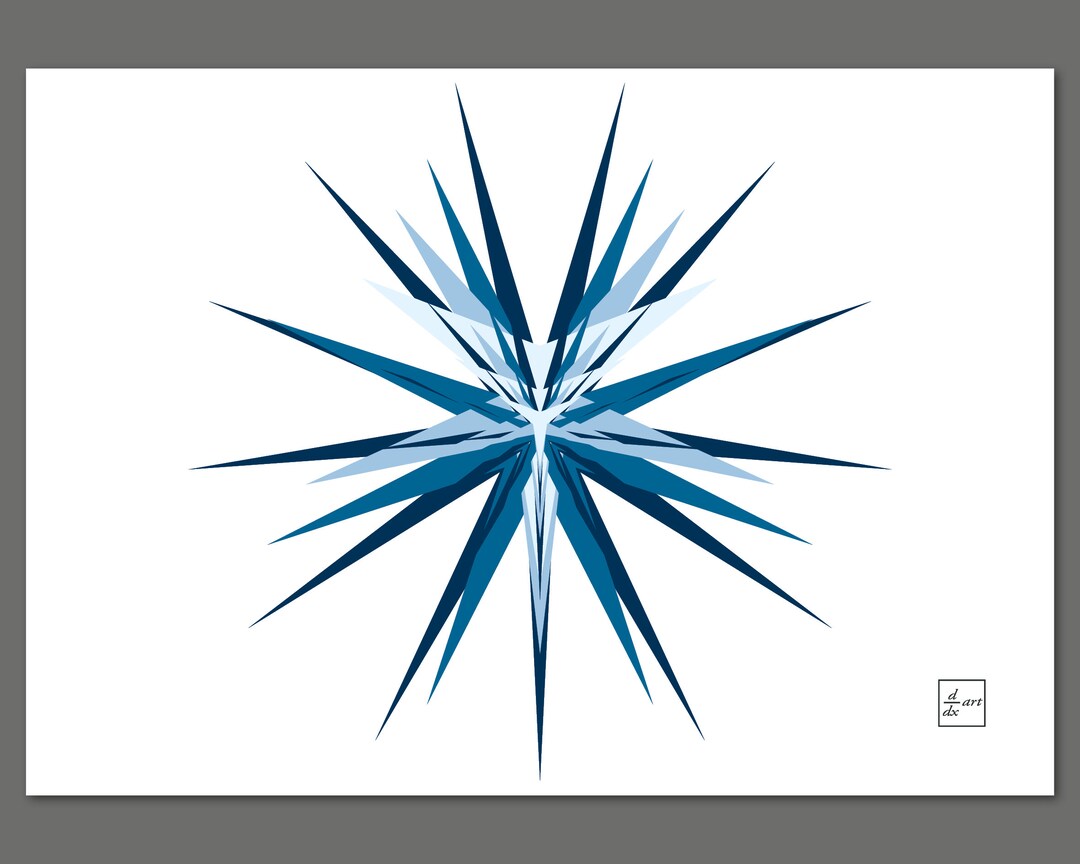 Fibonacci Star No. 4 [A4/A3 Size Fine Art Print] - Etsy