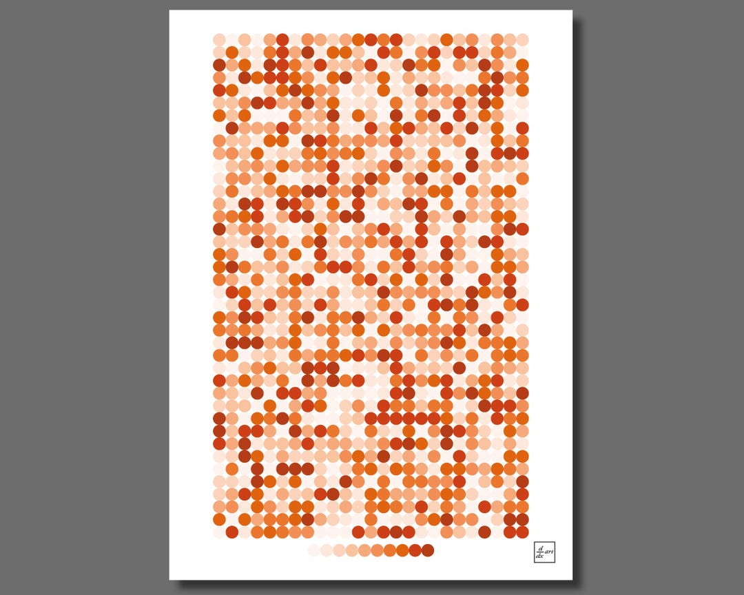 First 1000 Digits of Pi No. 9 [A4/A3 Size Fine Art Print] - Etsy