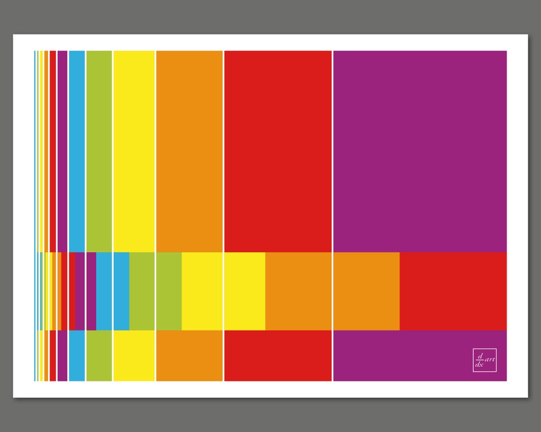 Fibonacci Bars No. 2 [A4/A3 Size Fine Art Print] - Etsy
