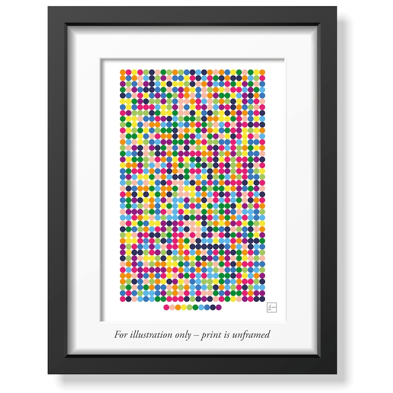 First 1000 Digits of Pi No. 1 [A4/A3 Size Fine Art Print] - Etsy