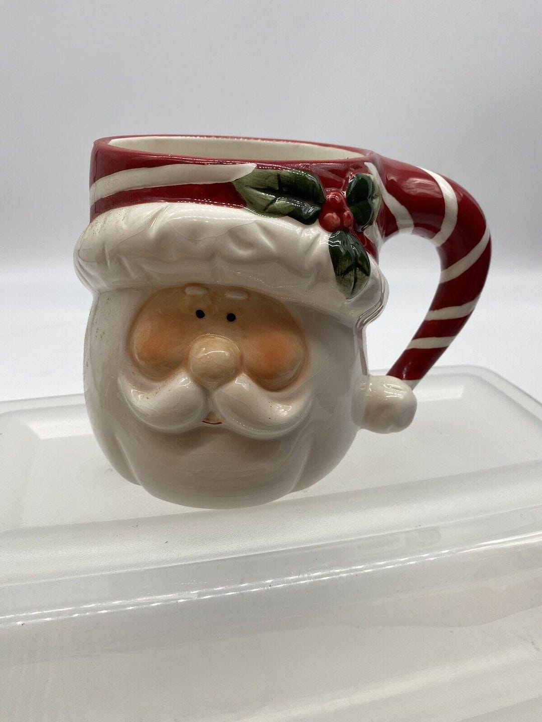 Santa Claus Face Head Mug Christmas Ceramic Tea Coffee XL 5H Vtg - Etsy