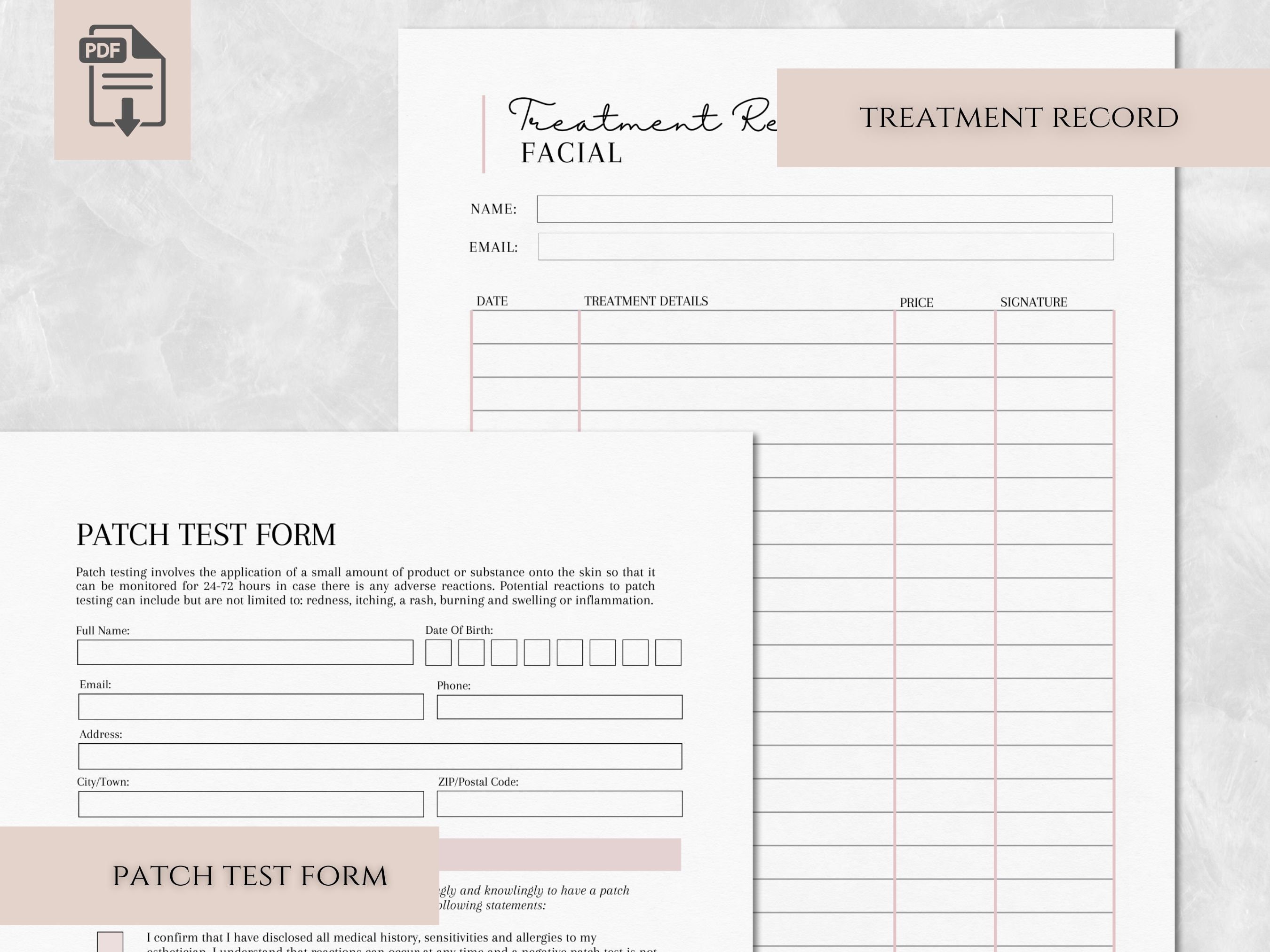 Facial Form Bundle | Digital Facial Forms | Salon Form Bundle | Beauty ...