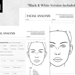 Facial Analysis Printable Forms | Facial Consultation | Facial Bundle ...