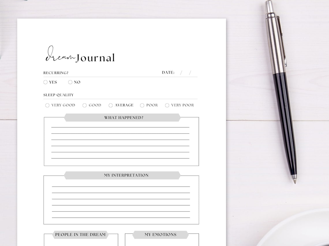 Dream Journal | Printable Dream Journal | Dream Diary | Digital Dream ...