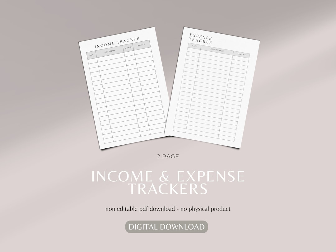 Income and Expense Tracker | Financial Trackers | Income Tracker ...