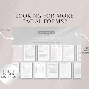 Facial Analysis Printable Forms | Facial Consultation | Facial Bundle ...