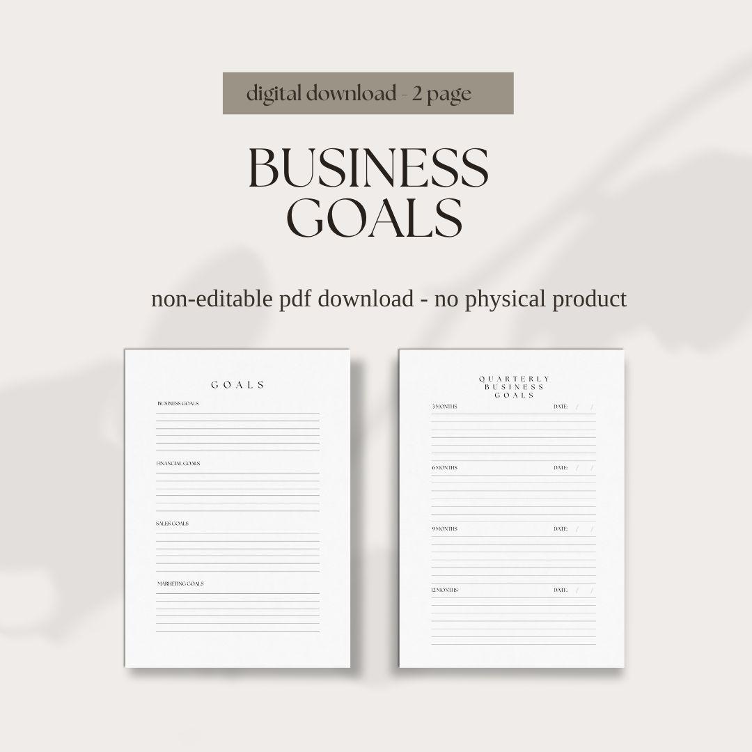 Business Goals | Goal Setting | Business Goal Setting | Business ...