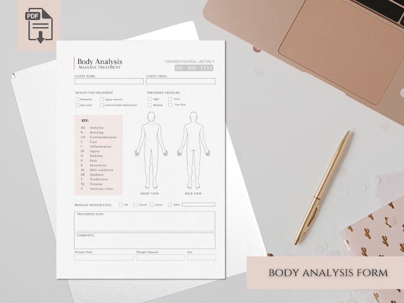 Massage Therapy Form Bundle | Printable Business Salon Forms | Spa ...